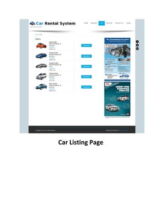 Car rental-system-project | PDF