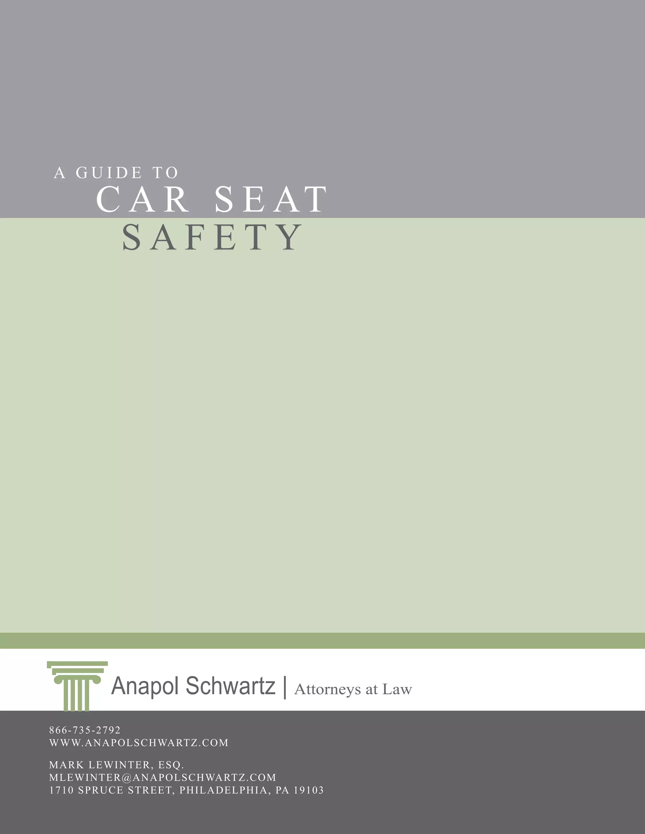 Car Seat Safety Guide | PDF