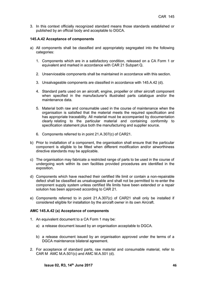 Car 145 issue 2, rev. 3 170614 | PDF | Air Travel | Travel Type