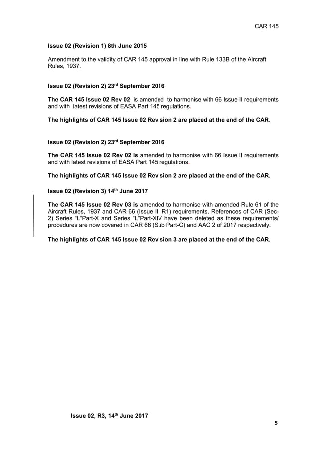 Car 145 issue 2, rev. 3 170614 | PDF | Air Travel | Travel Type