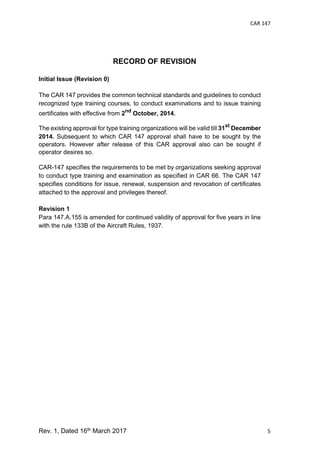 Car 147 MTO Type Training | PDF