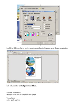 Cara buat-label-cd-versi q | PDF