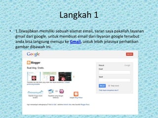 Cara cara membuat blog | PPTX
