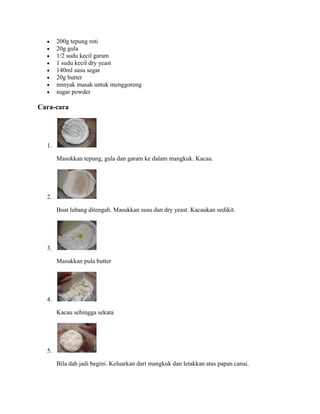 Cara cara membuat donut | DOCX