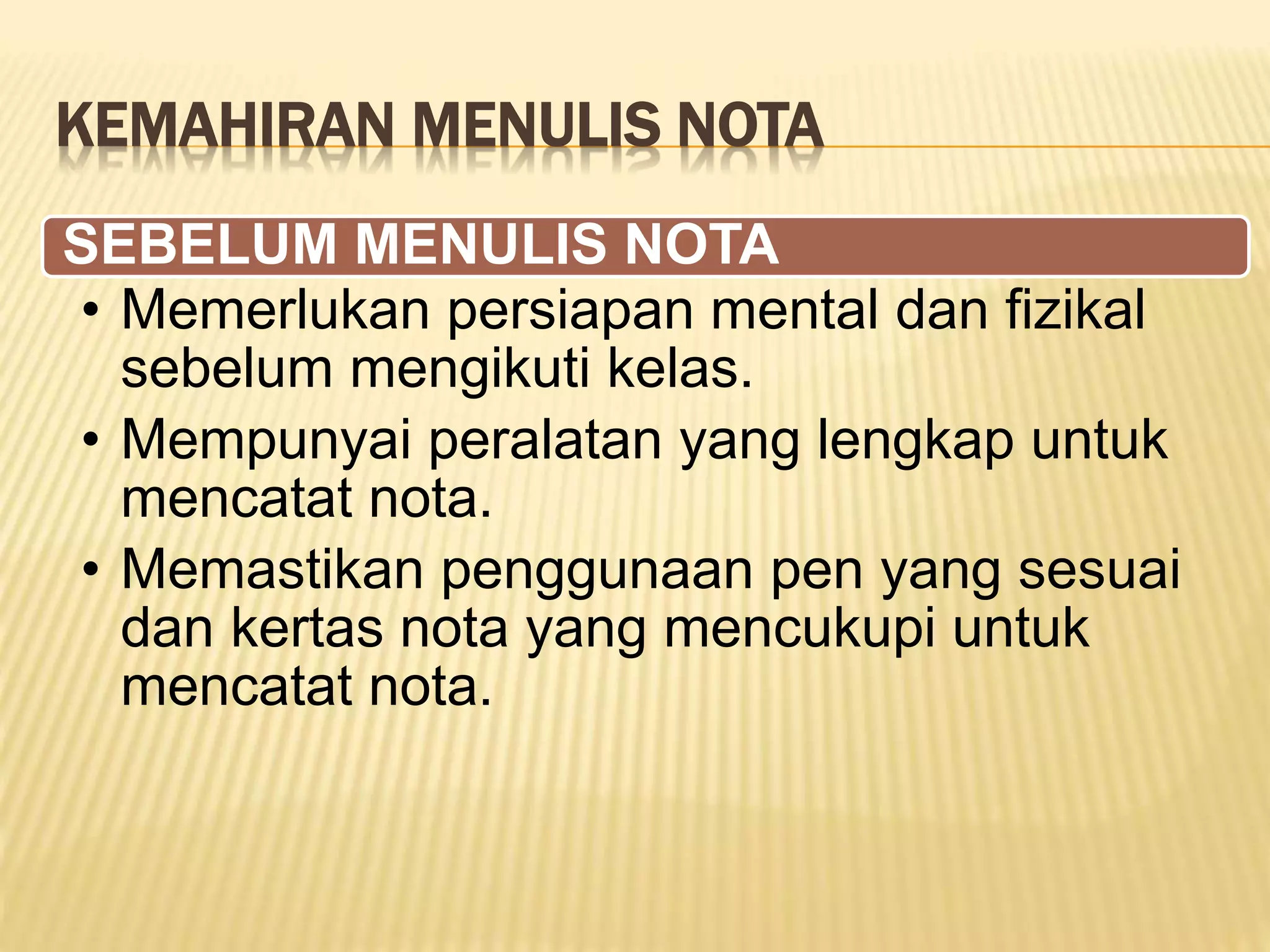 Kemahiran Membuat Nota | PPTX