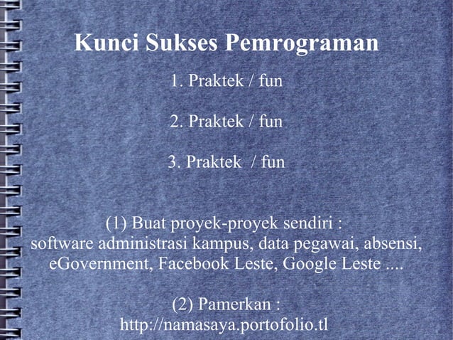 Cara Cepat Belajar Pemrograman Web | PPT