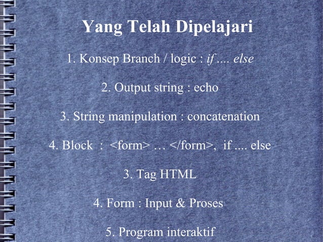 Cara Cepat Belajar Pemrograman Web | PPT