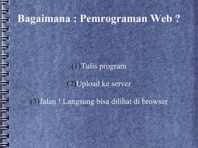 Cara Cepat Belajar Pemrograman Web | PPT