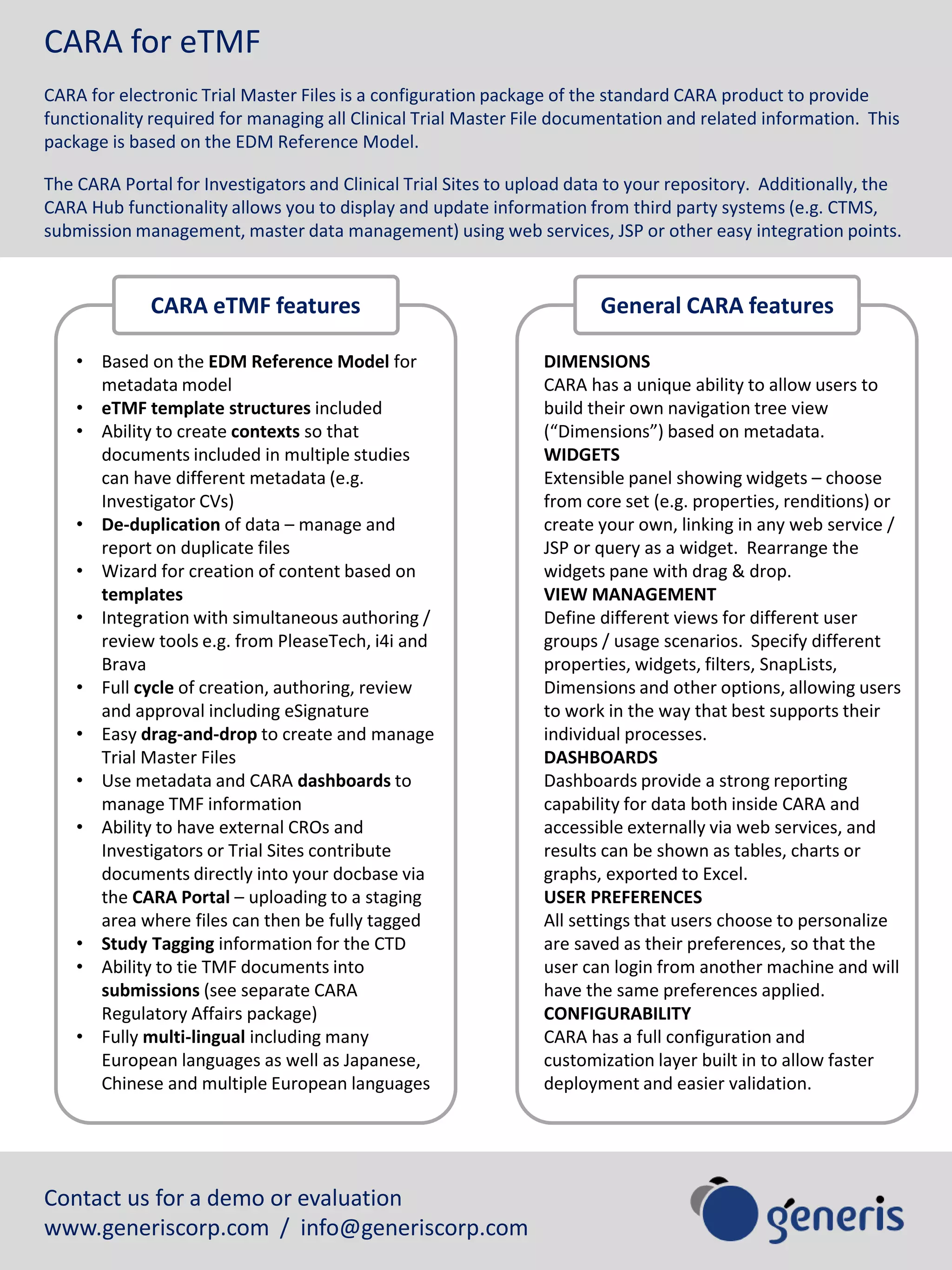 CARA for eTMF (electronic Trial Master Files) | PPTX