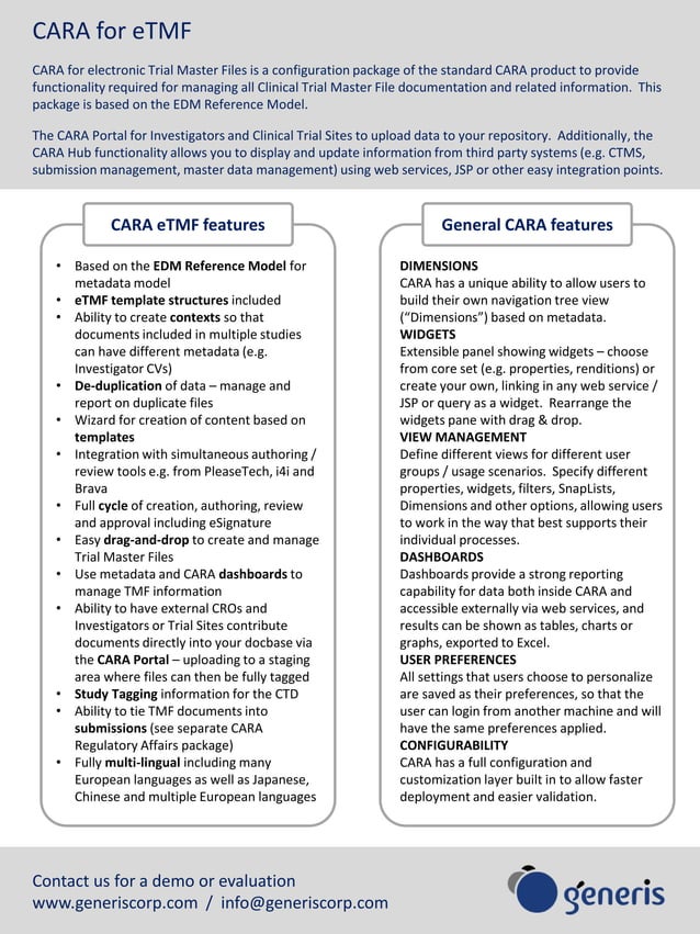 CARA for eTMF (electronic Trial Master Files) | PDF | Free Download