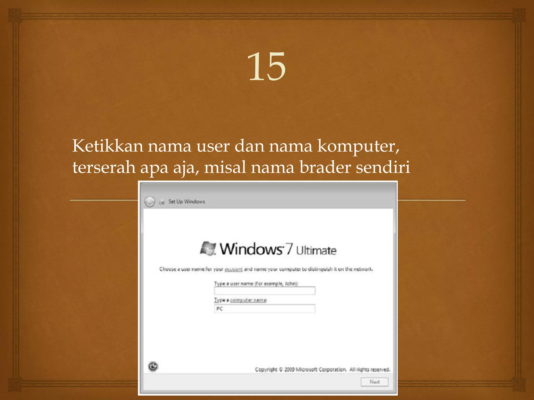 Cara instalasi-windows-7 | PPT