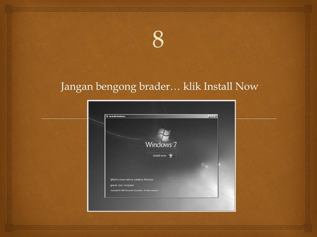 Cara instalasi-windows-7 | PPT