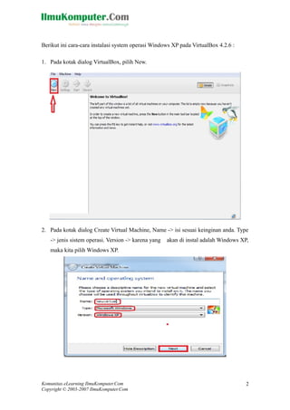 Cara instalasi-windows-xp-pada-vbox | PDF