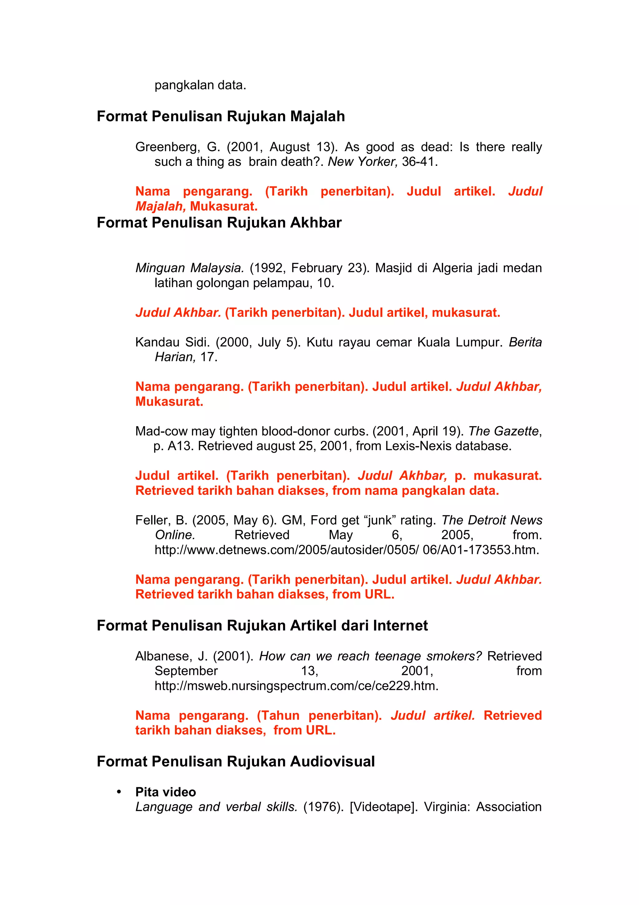 Cara penulisan-bibliografi (apa style) | PDF