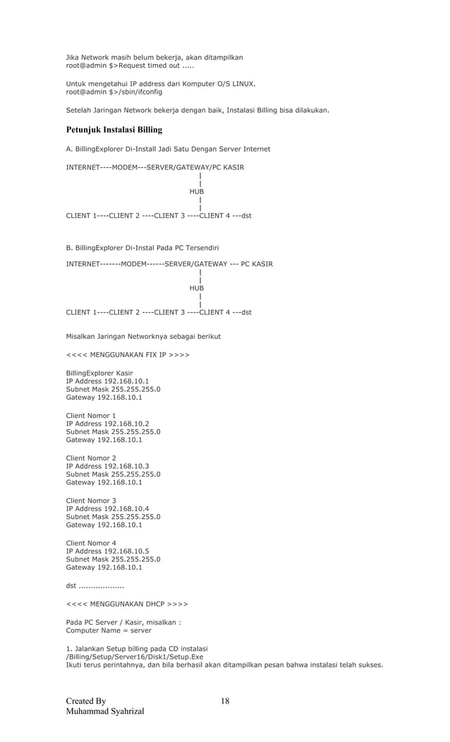Cara setting-jaringan-warnet-cepat | PDF