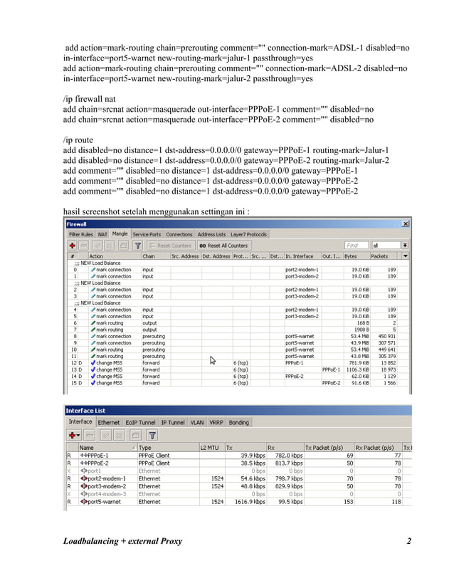 Load balancing mikrotik | PDF