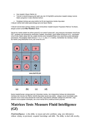 Cara apakah a raven matriks uji | PDF