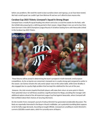 Carabao Cup Final Injury Setbacks Continue for Newcastle.docx