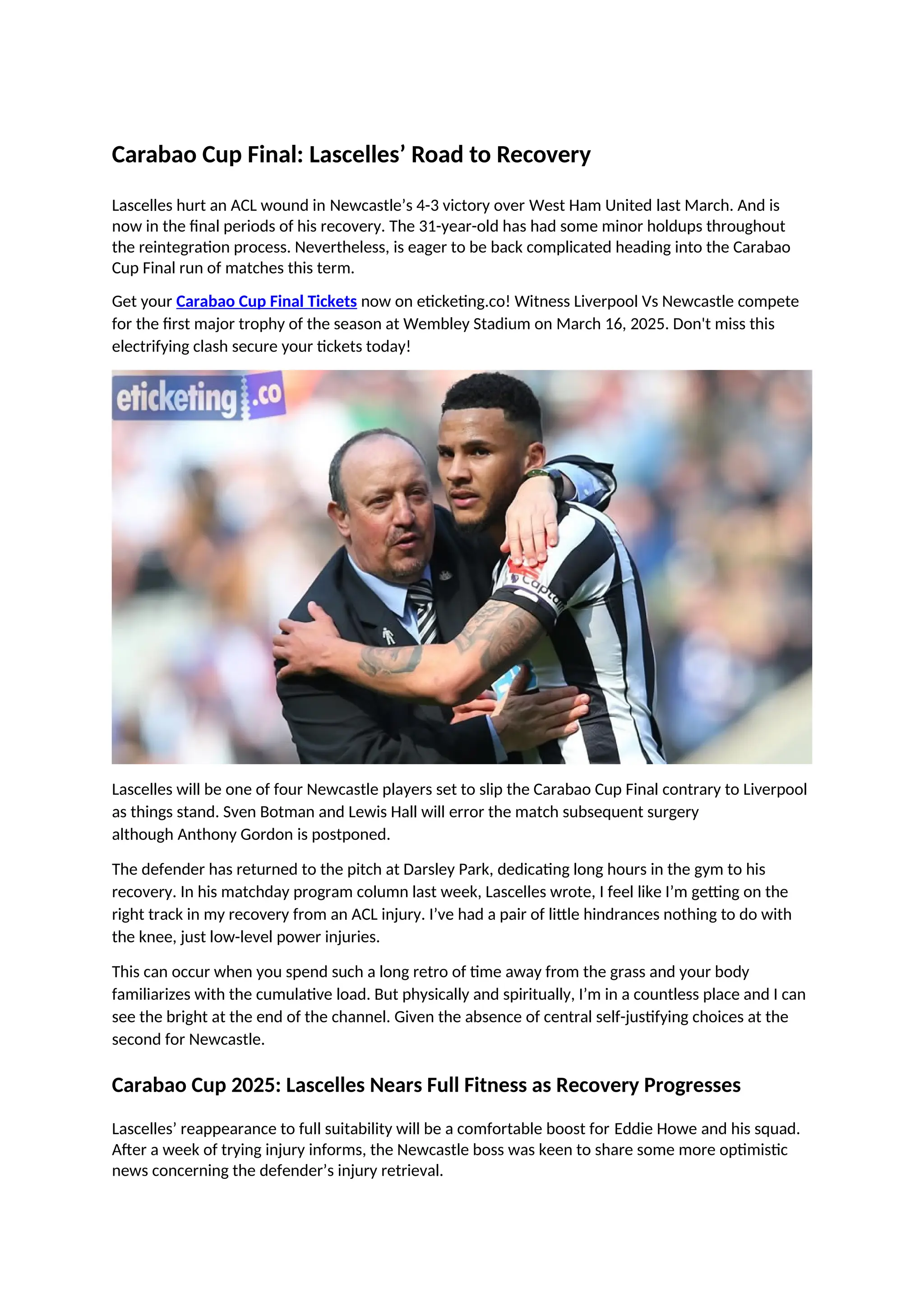 Carabao Cup Final Lascelles’ Road to Recovery.docx