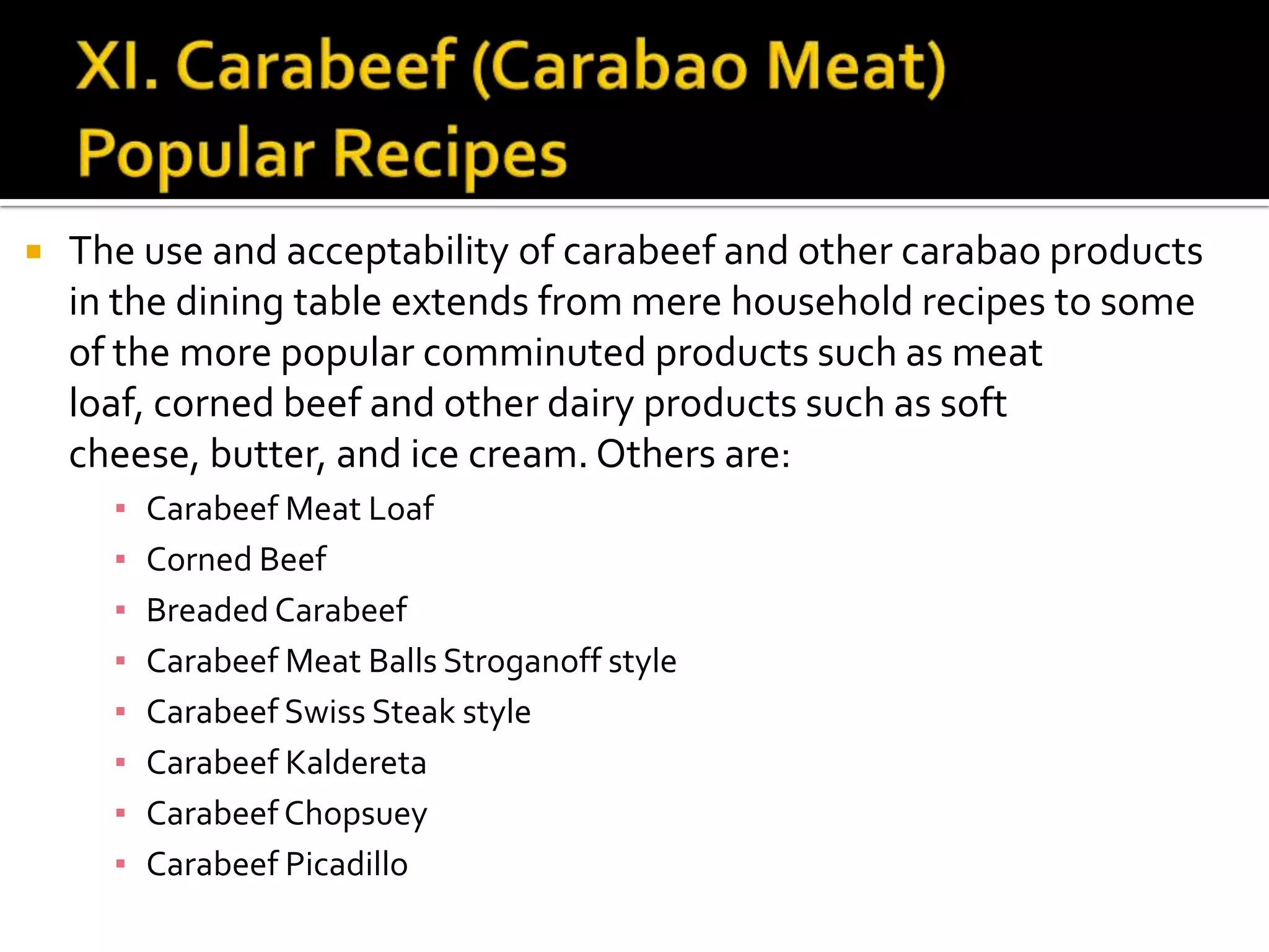 Carabao production | PPTX