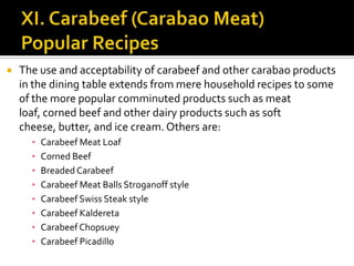 Carabao production | PPTX