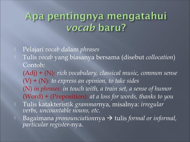 Cara belajar bahasa inggris | PPT