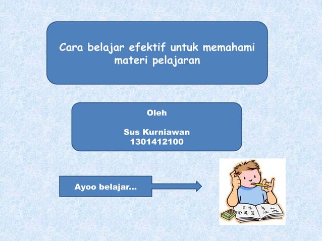 Cara belajar efektif untuk memahami materi pelajaran.ppt