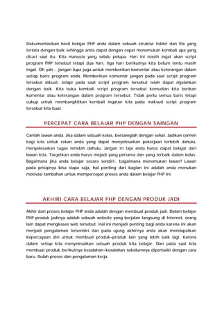 Cara Belajar PHP | PDF