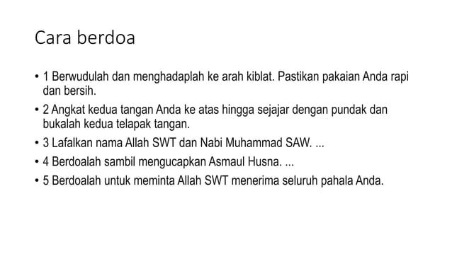 CARA BERDOA MENURUT AGAMA ISLAM ATAU SECARA ISLAM.pptx