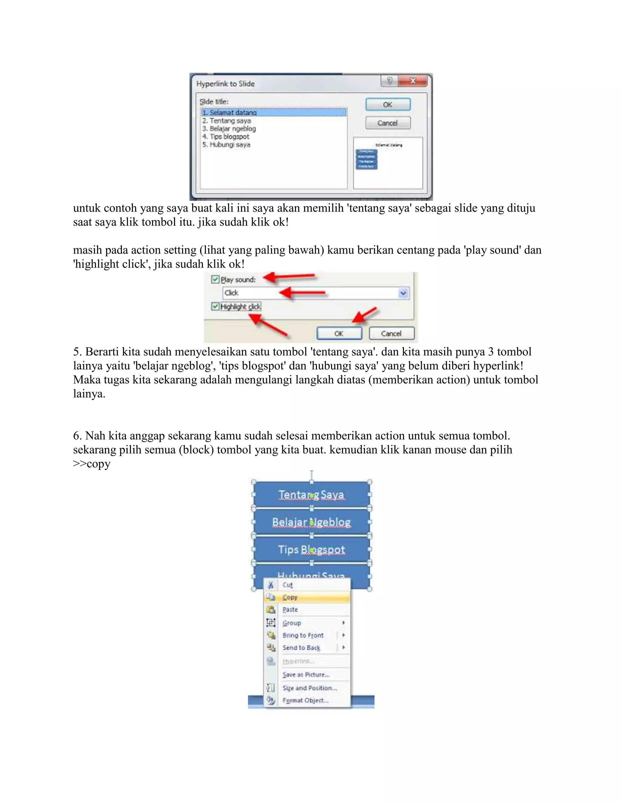 Cara buat hyperlink di powerpoint | DOCX