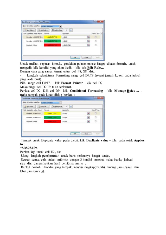 Cara buat jadwal pelajaran | DOCX