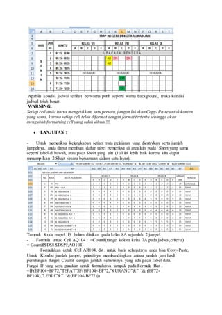 Cara buat jadwal pelajaran | DOCX