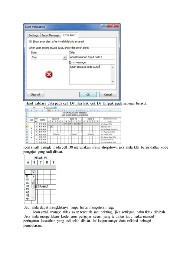 Cara buat jadwal pelajaran | DOCX
