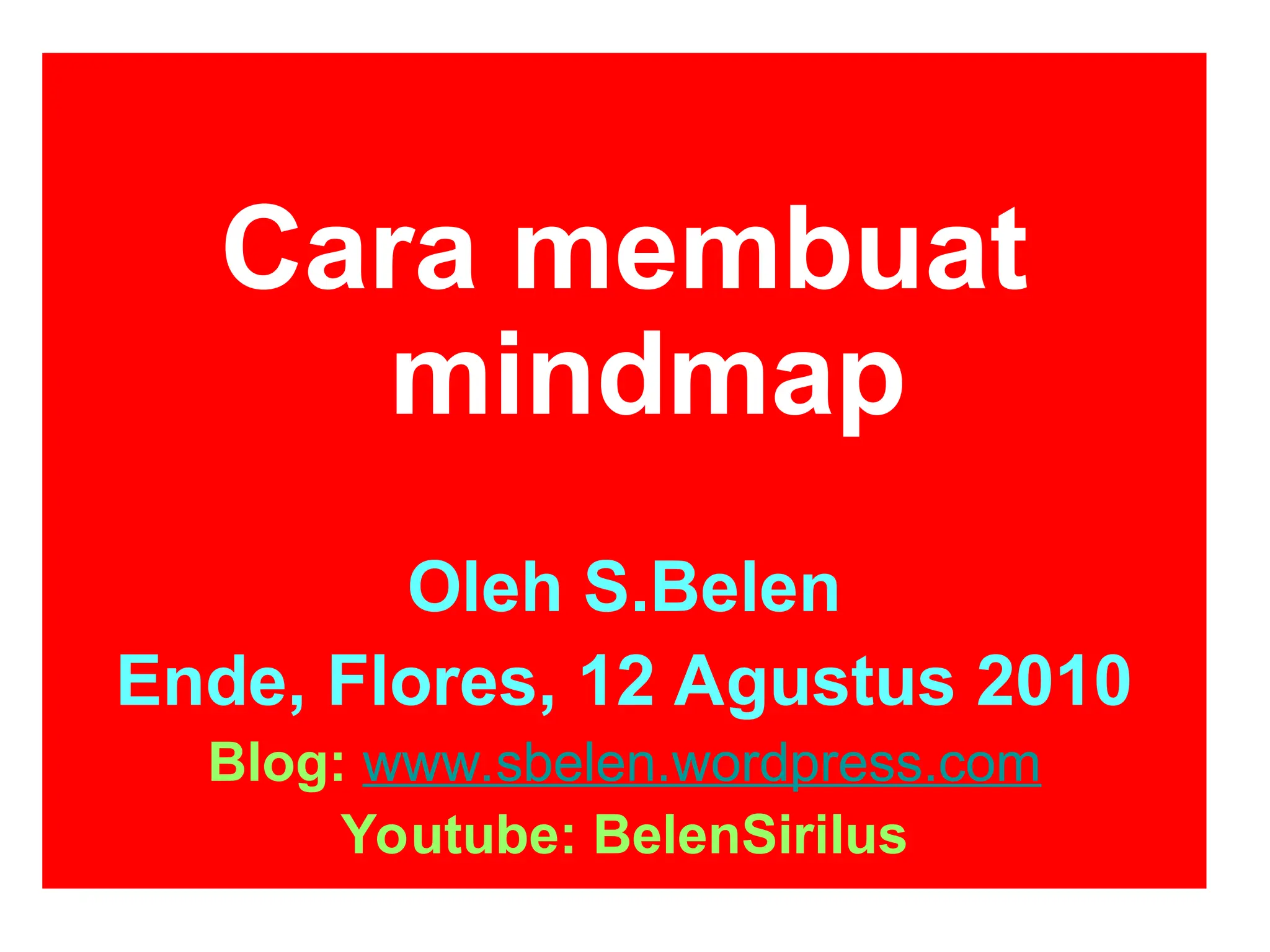 Cara buat mindmap yang baik dan benar.ppt