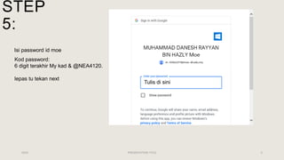 Cara-cara nak log in id moe | PPTX