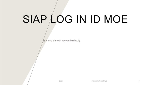 Cara-cara nak log in id moe | PPTX