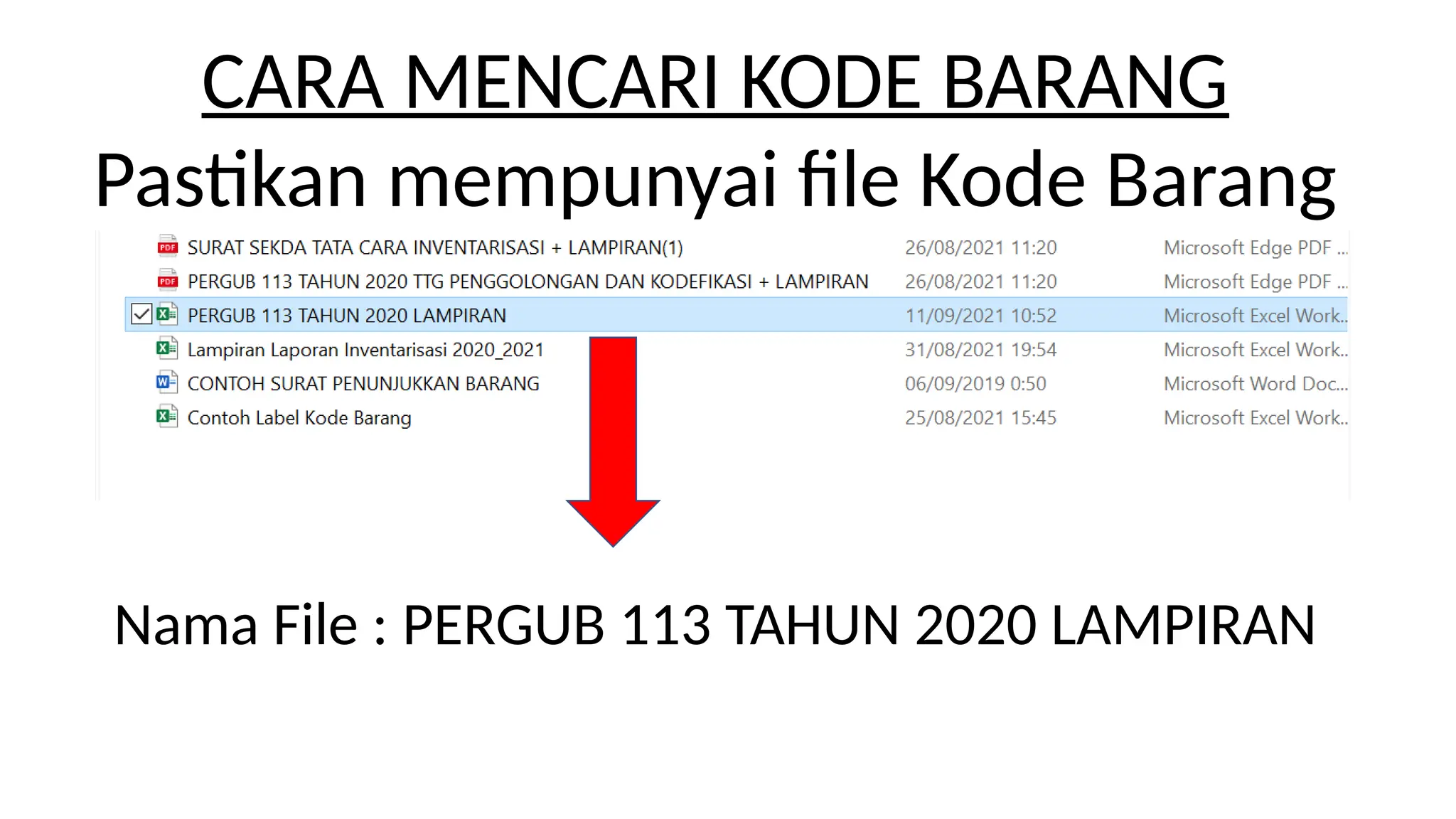 Cara cari kode barang 21 sesuai pergub.pptx