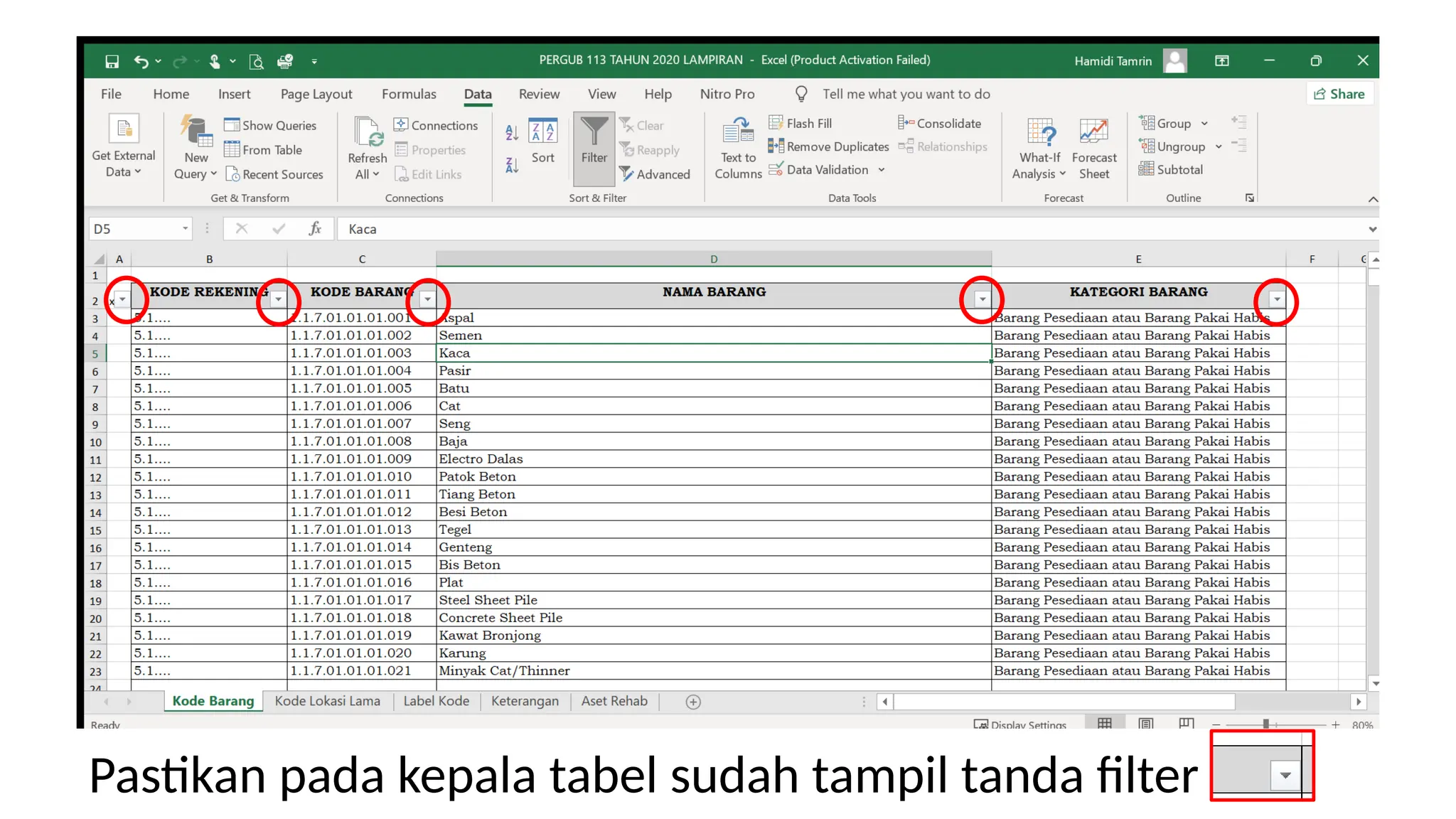 Cara cari kode barang 21 sesuai pergub.pptx