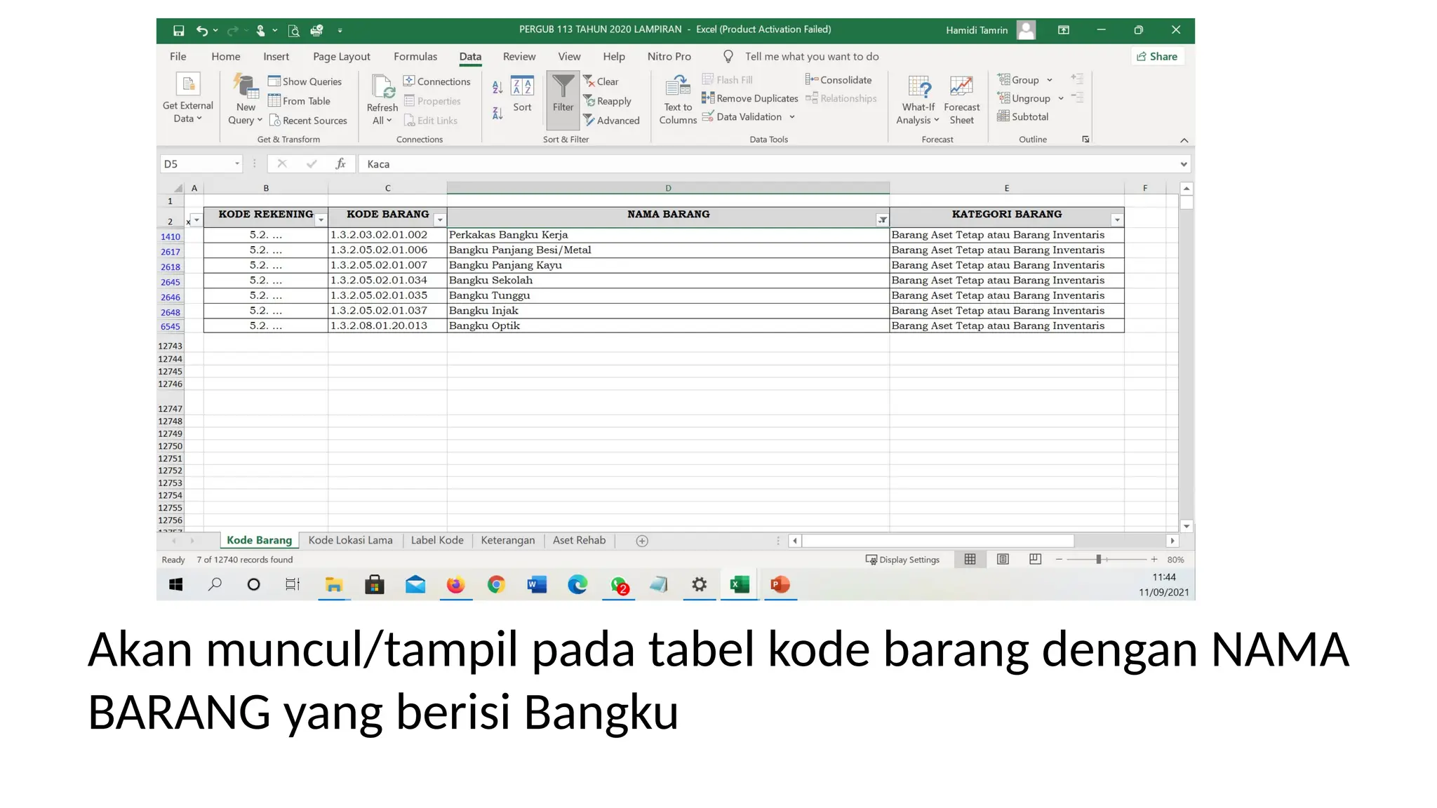 Cara cari kode barang 21 sesuai pergub.pptx