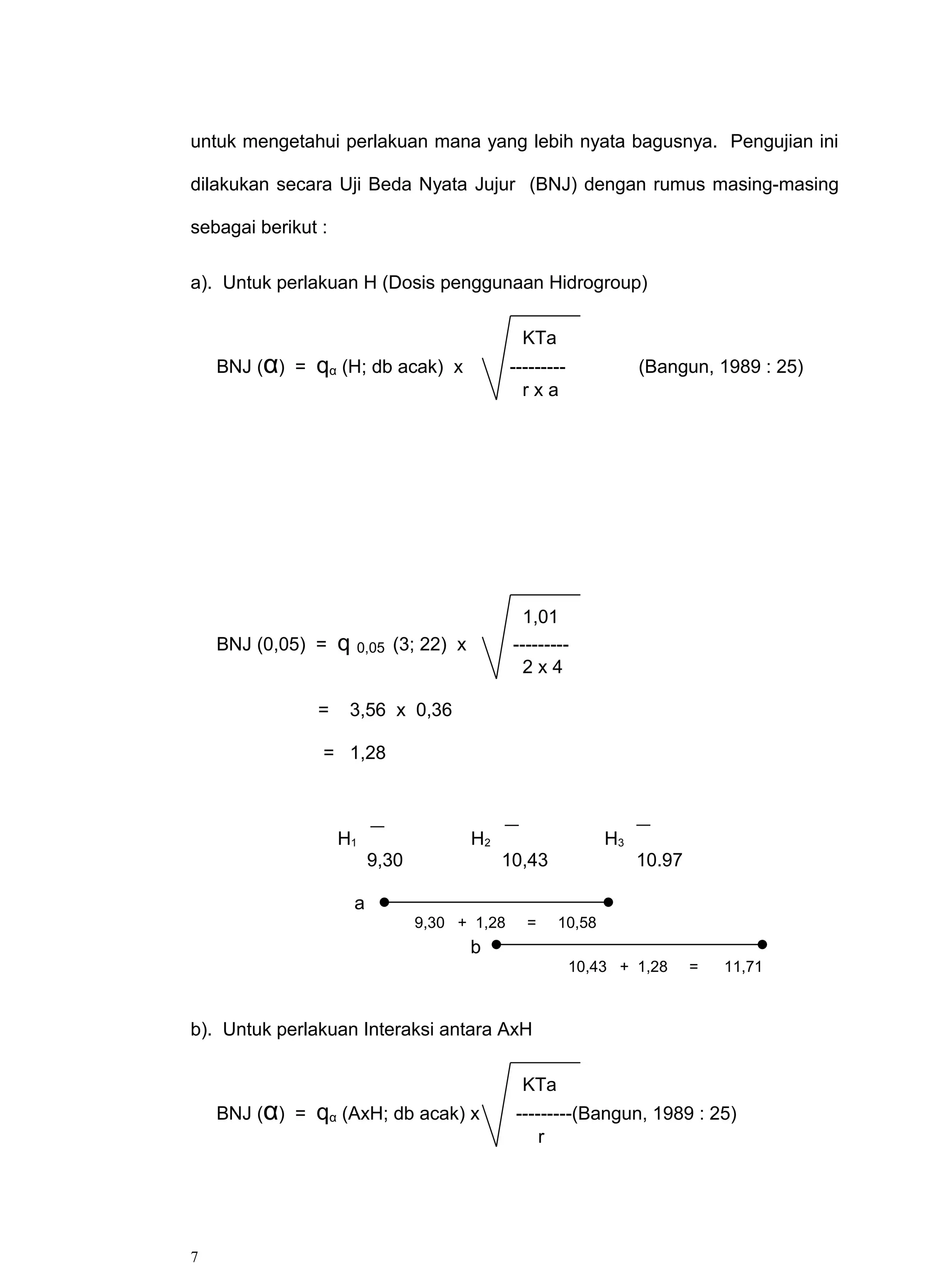 Cara cari uji bnj (hsd) | DOC
