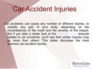 Car accident injuries | PPT | Death, Injury, or Military Conflict ...