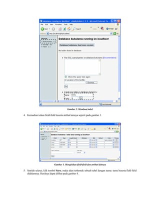 Cara cepat membuat database dan tabel | PDF