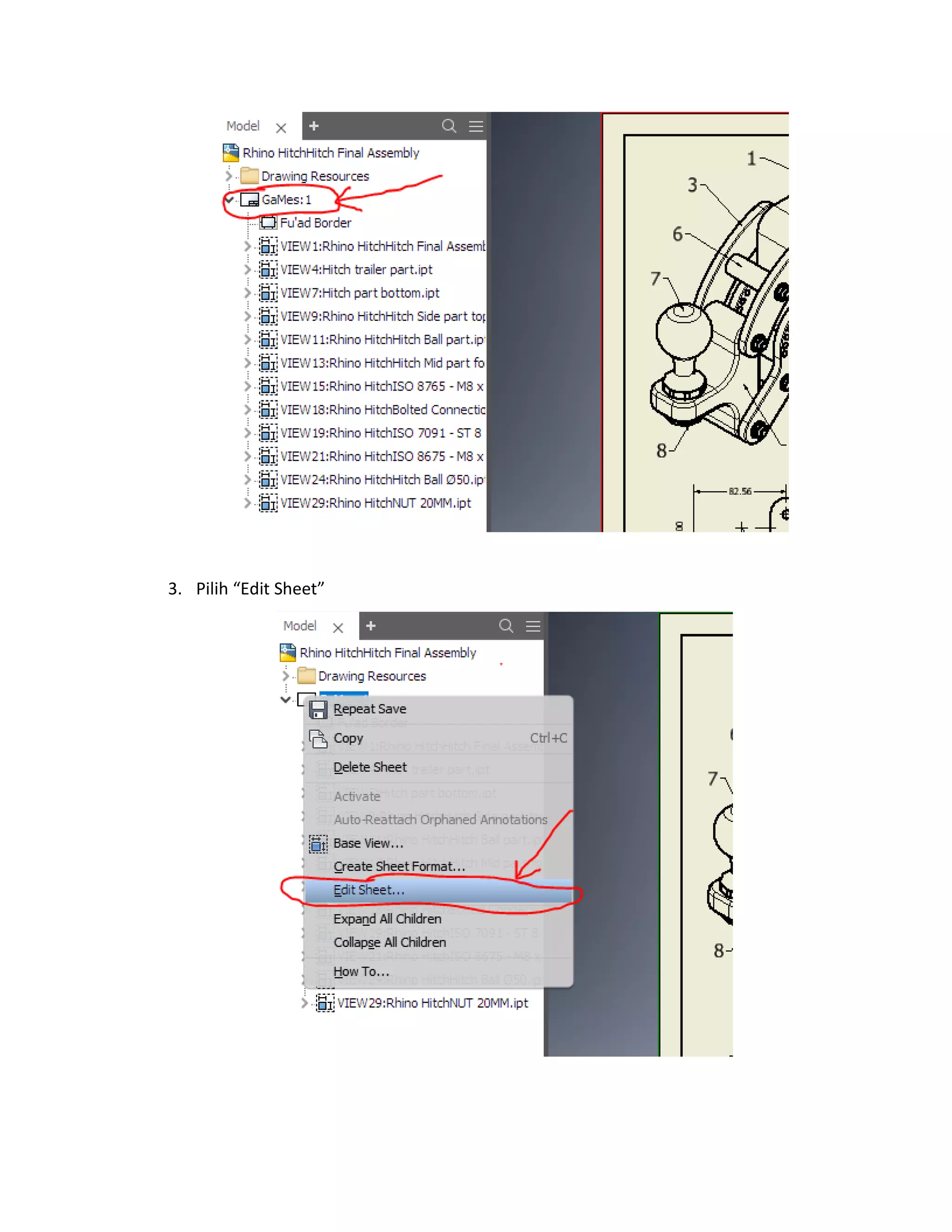 Cara convert gambar mesin dari autodesk inventor 2018 ke microsoft ...