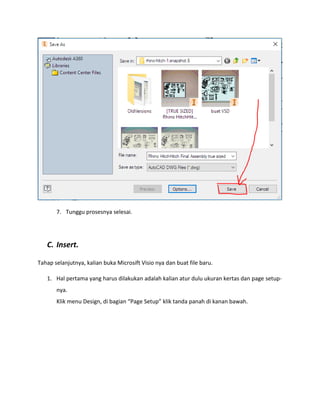 Cara convert gambar mesin dari autodesk inventor 2018 ke microsoft ...