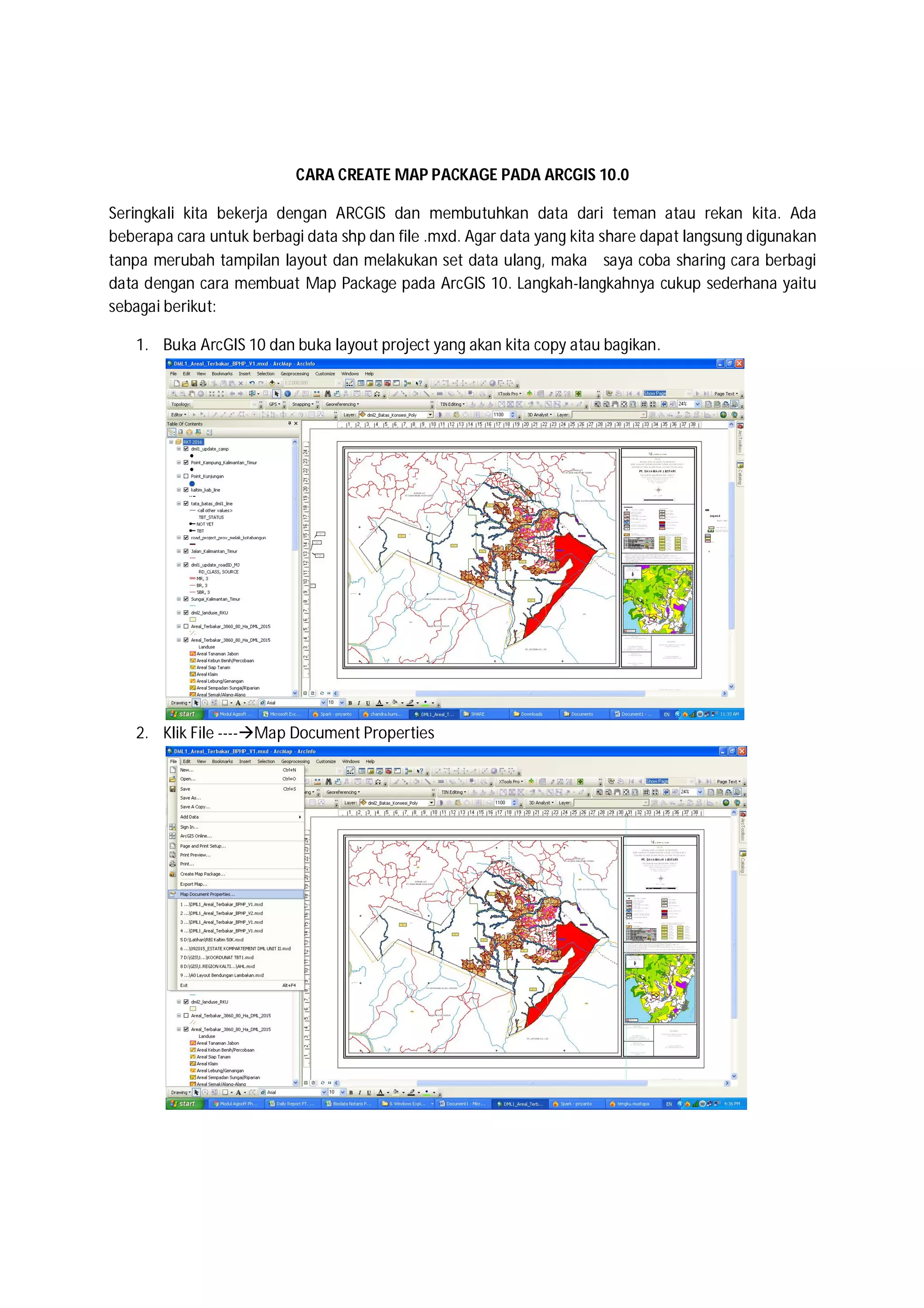 Cara create map package pada arcgis 10.0 | PDF