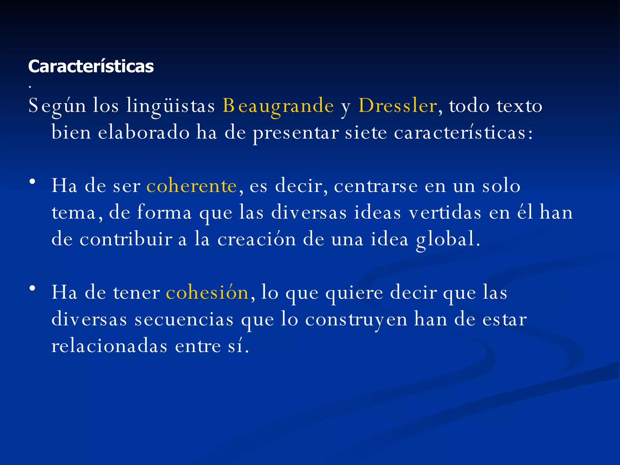 Caracteristicas De Texto | PPT