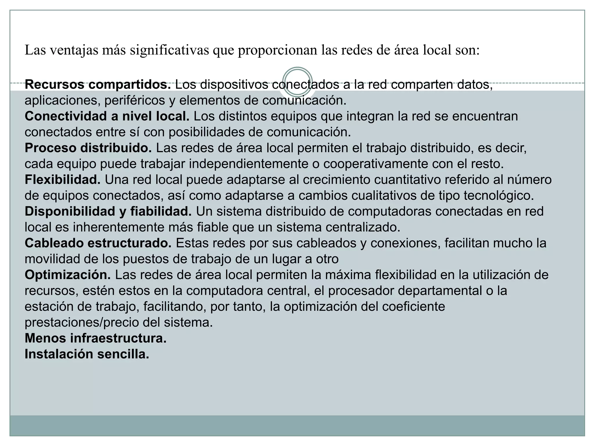Caracteristicas De Una Red De Area Local ( | PPT