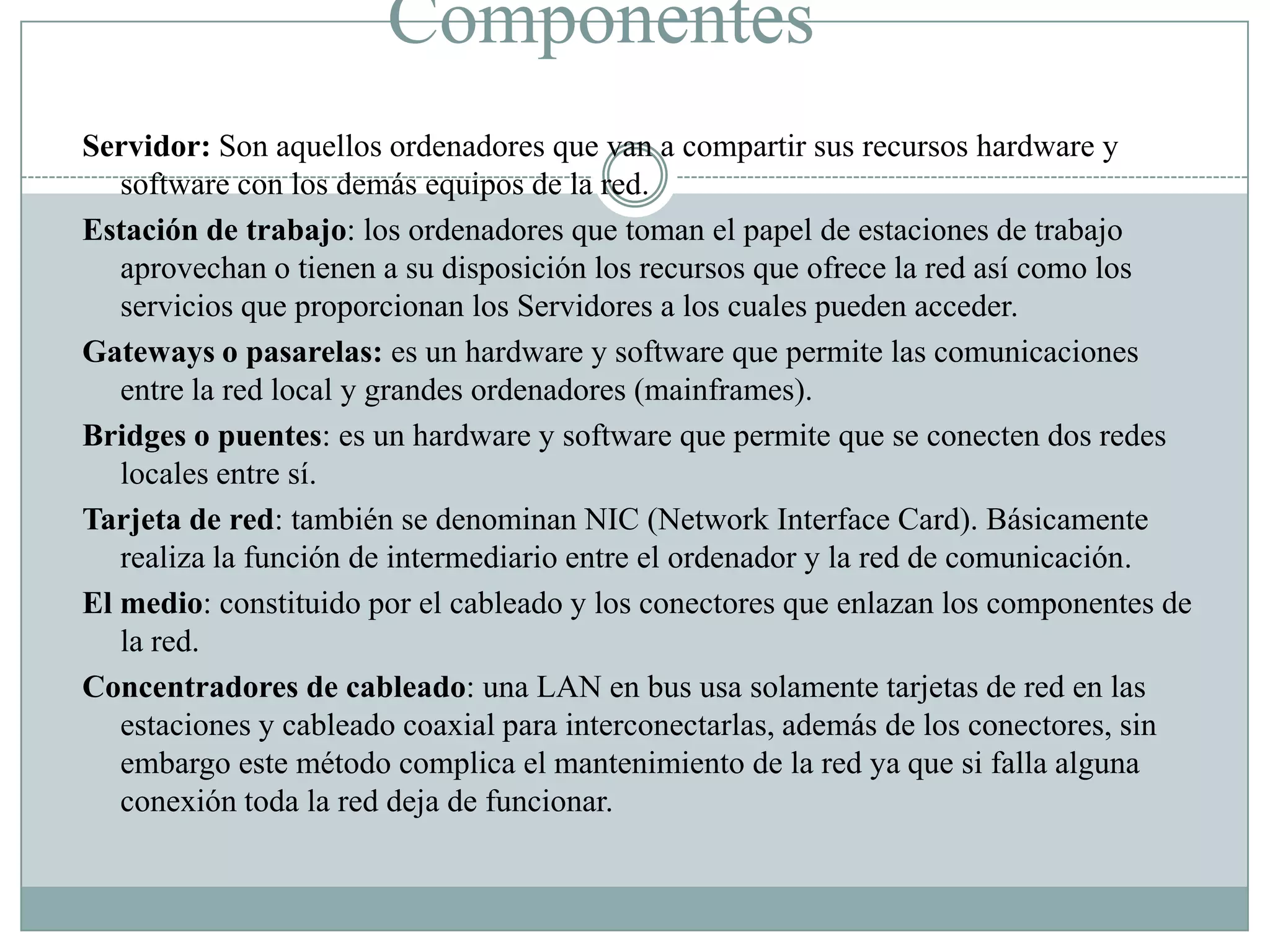 Caracteristicas De Una Red De Area Local ( | PPT