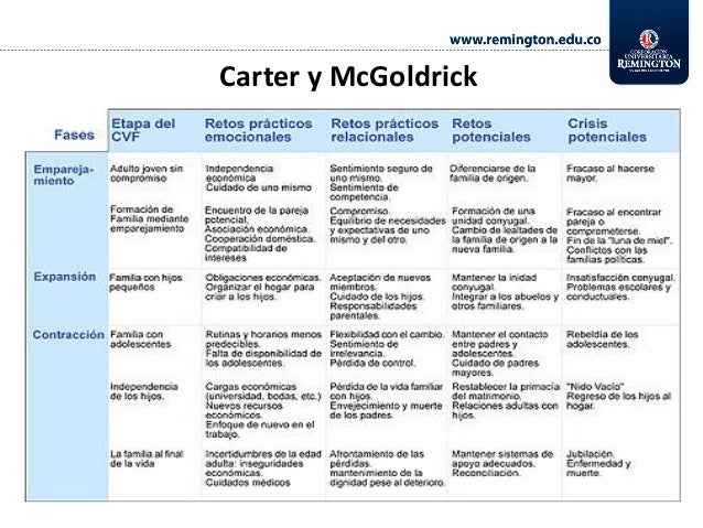 Caracterización del impacto sobre el ciclo vital familiar