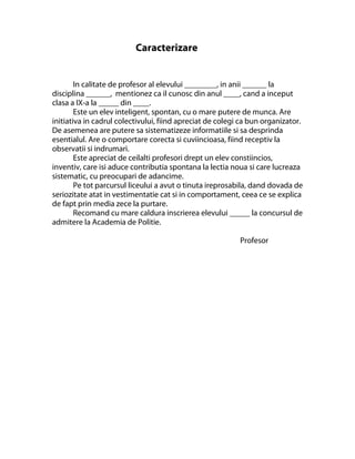 Caracterizare | PDF